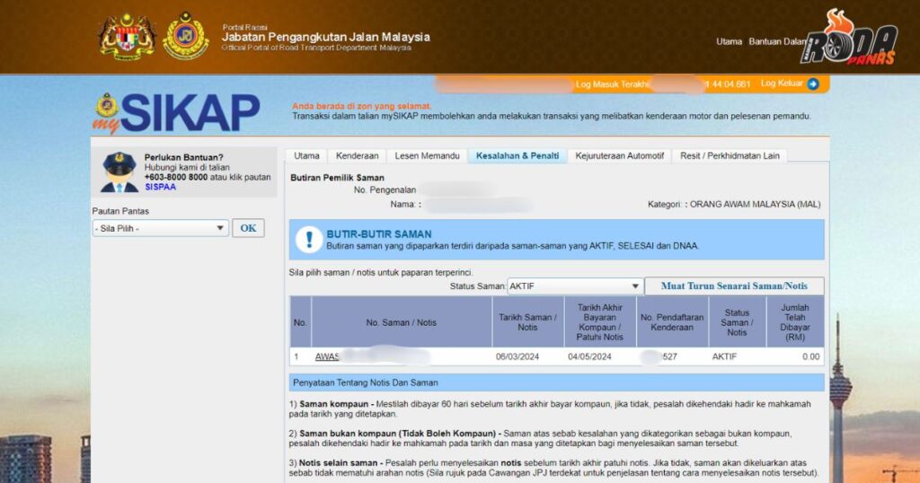 Cara Bayar Saman AES Secara Online, Tidak Perlu Ke Kaunter JPJ